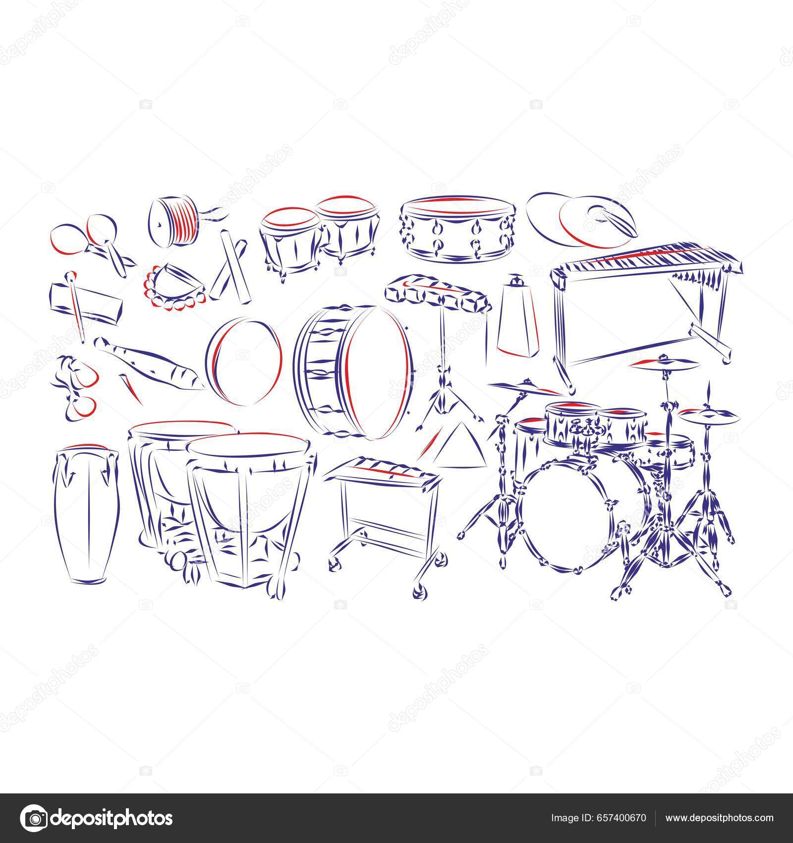 Tubular Bells Instrument Drawing