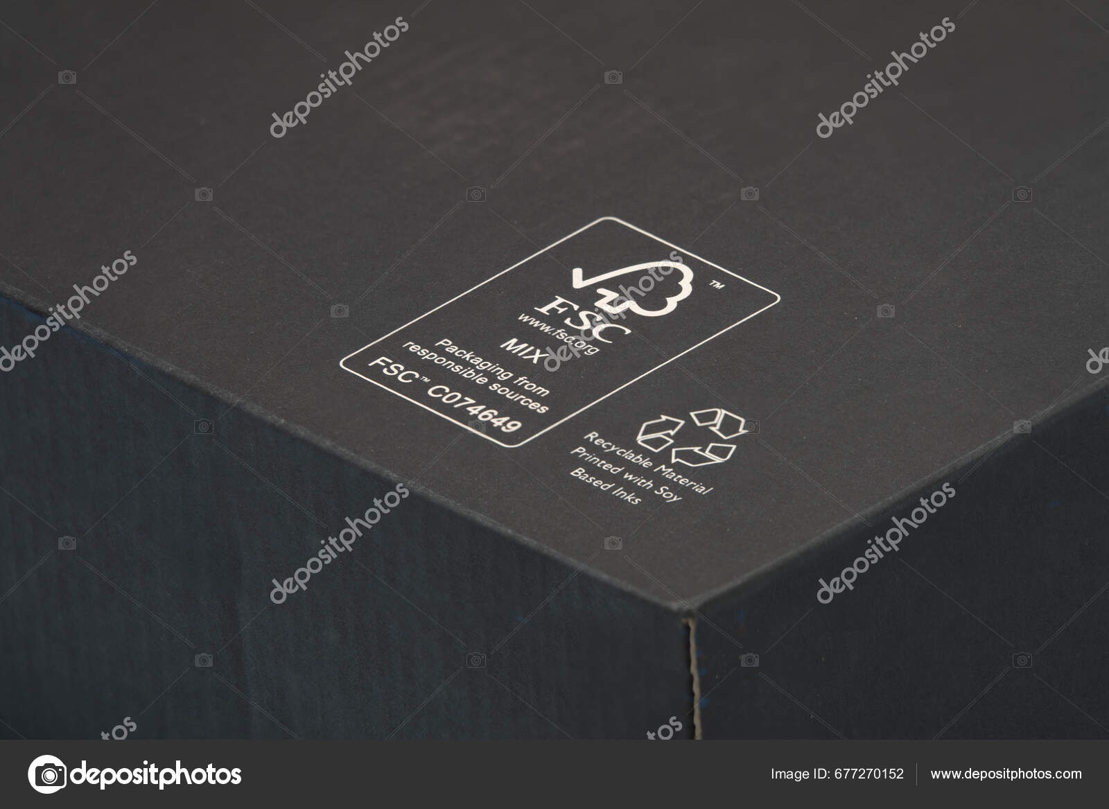 Fsc Forest Stewardship Council Logotype Cardboard Package 100 Percent ...