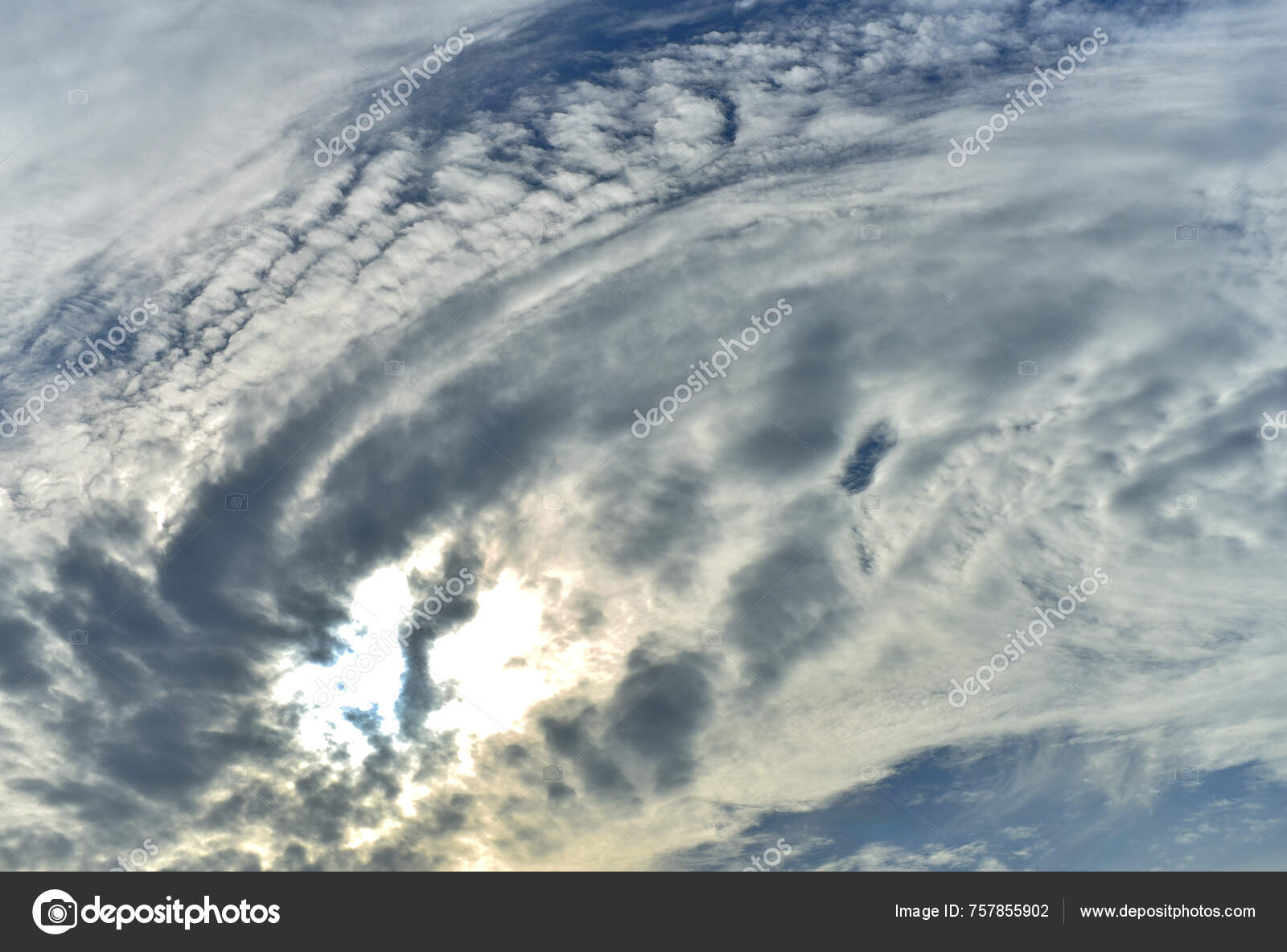 Twirl Clouds Sun Dramatic Sky Nature Background — Stock Photo © beach ...