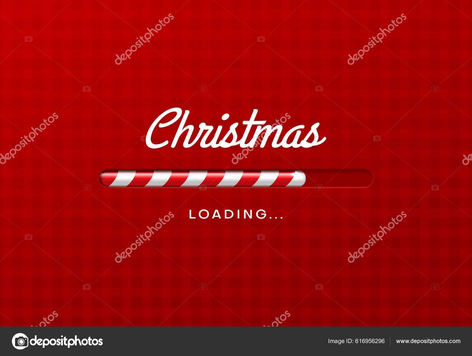 Christmas Loading Bar Candy Cane Xmas Load New Year Countdown Stock ...