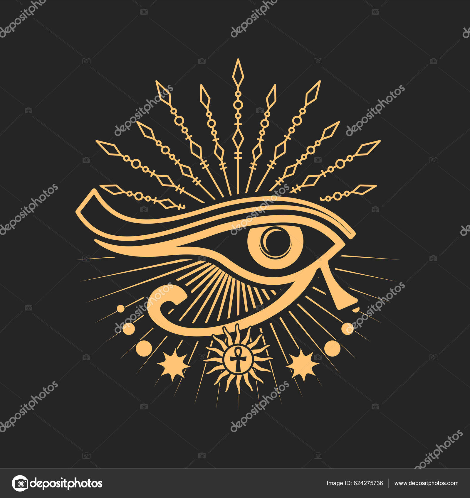 Tekening Van Een Demonisch Oog Spoo Ontwerp | Alziend Oog, Occult