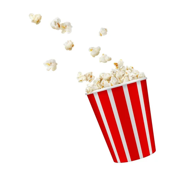 Popcorn Stacks Realistic Pop Corn Piles Isolated White Background ...