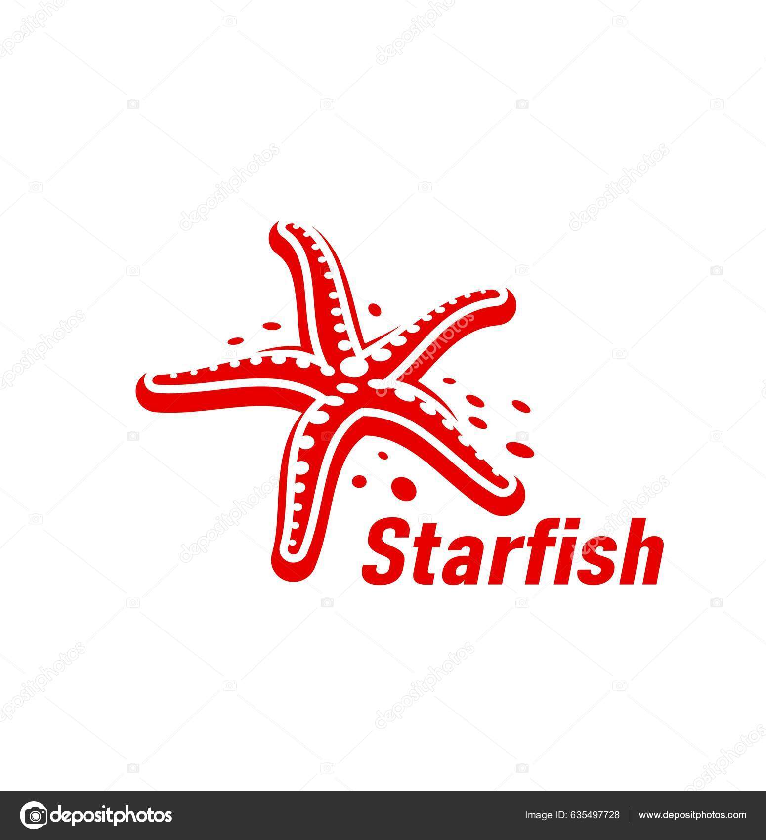Starfish Icon Sea Star Fish Symbol Vector Ocean Beach Bar Stock Vector ...