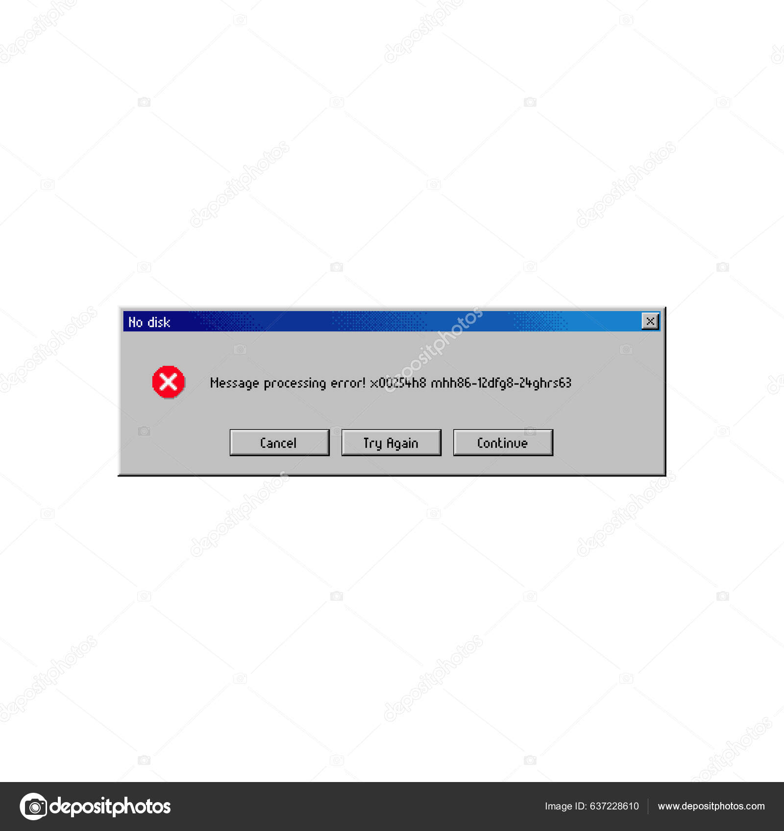 Error Message Window Disk Access Failure Computer System Vector Popup ... Error Message Window Disk Access Failure Computer System Vector Popup ...