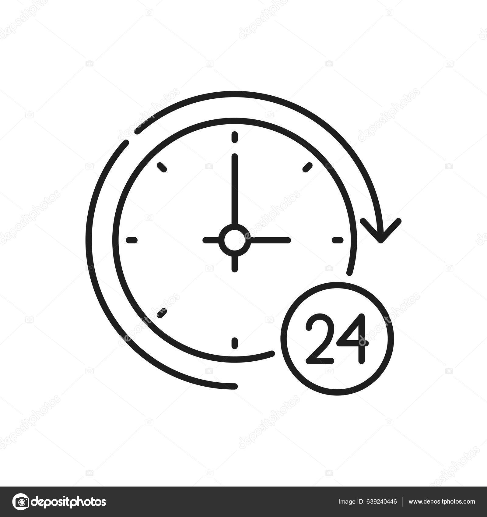 Call Center Hours Online Time Working Timer Clock All Day Stock Vector ...