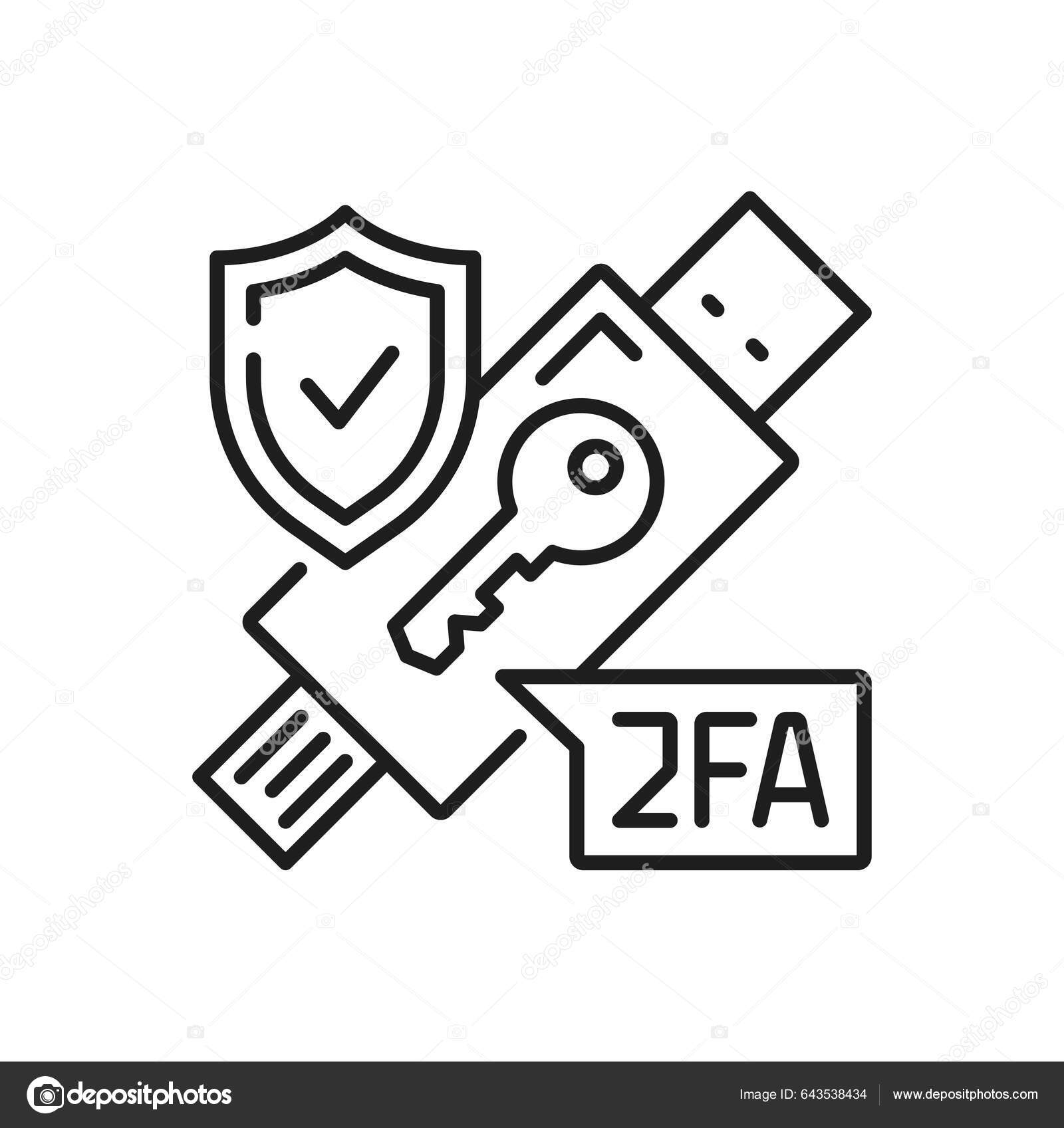 2Fa Two Factor Authentication Usb Access Key Token Vector Icon Stock ... 2Fa Two Factor Authentication Usb Access Key Token Vector Icon Stock ...