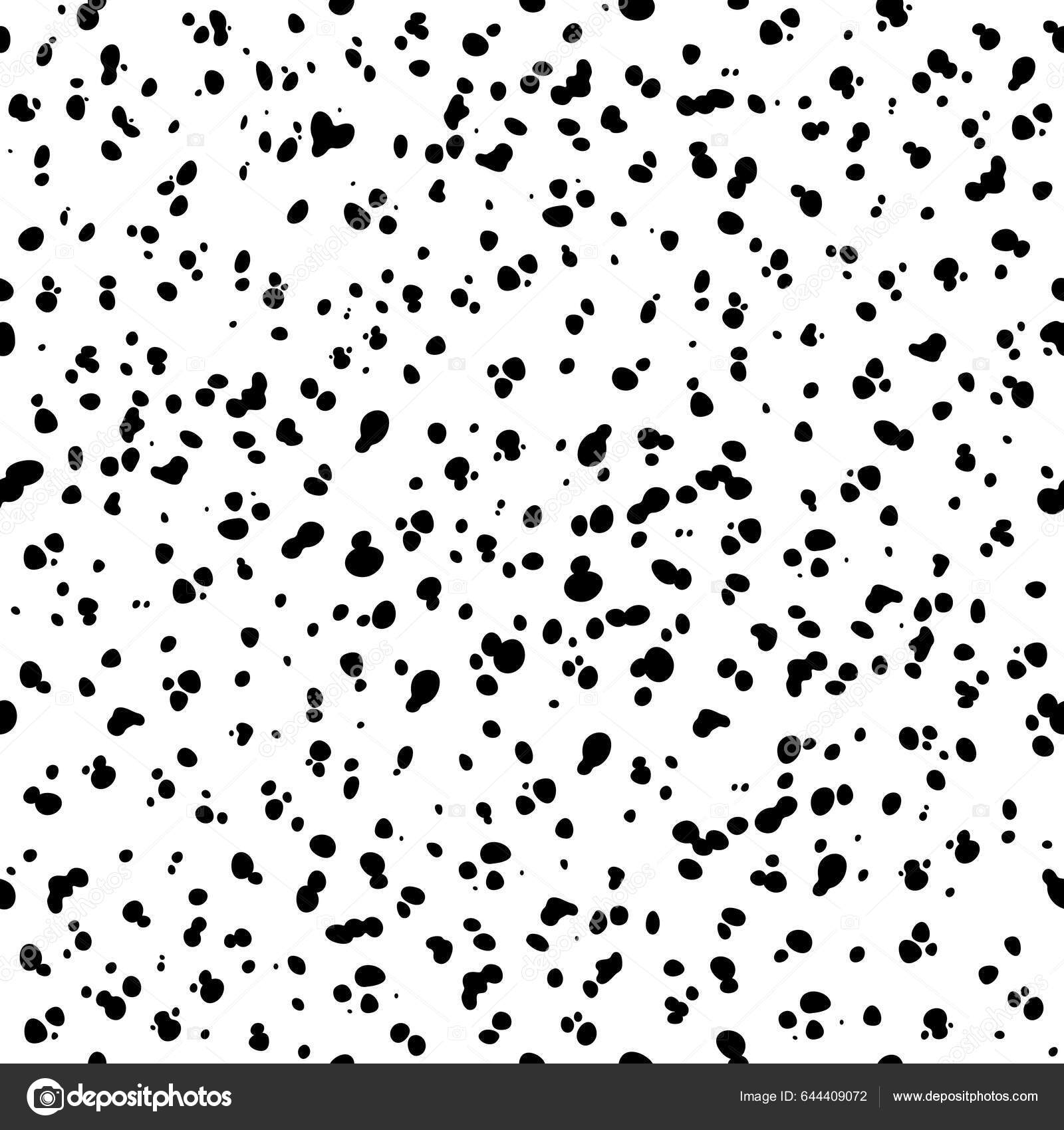 Dalmatian Cow Seamless Pattern Vector Animal Skin Texture Black Spots ...