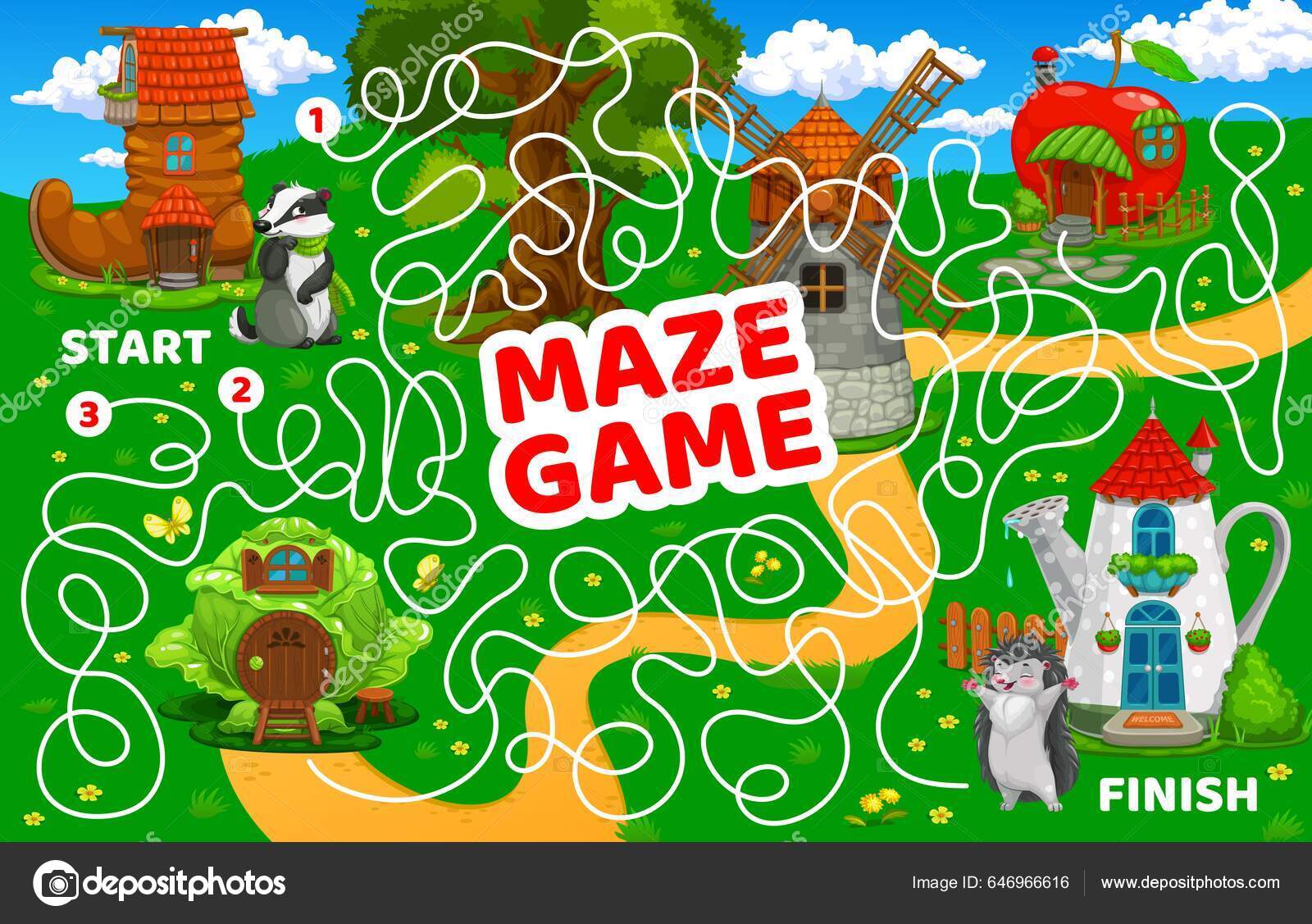 Labirynt Labirynt Gry Bajkowe Budynki Domu Bajki Arkusz Pracy Dzieci ...