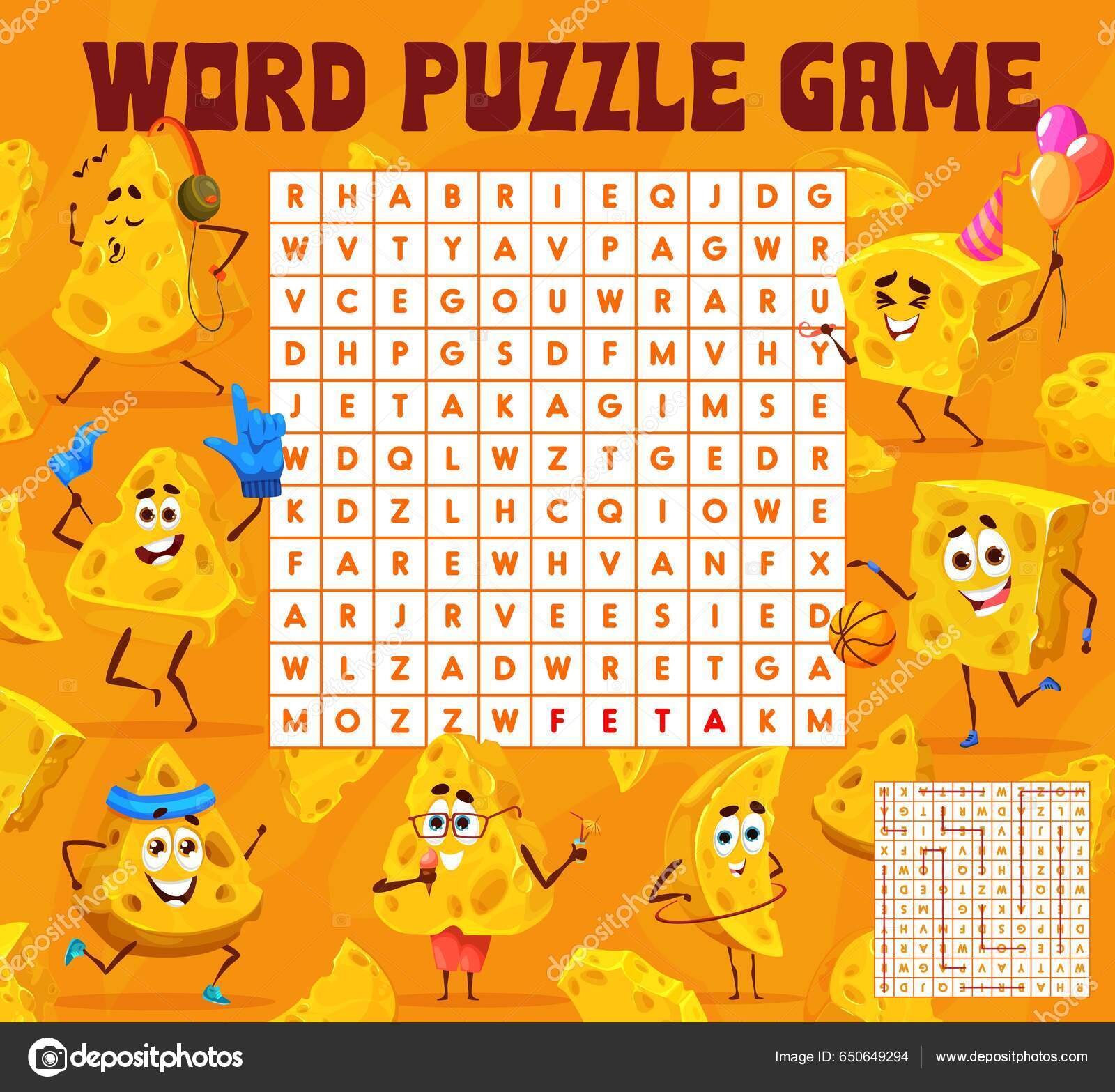 Desene Animate Maasdam Gouda Caractere Brânză Căutare Cuvânt Puzzle ...