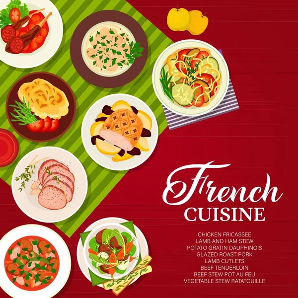 Vector Set Of French Cuisine National Food Of France Vintage Cuisine