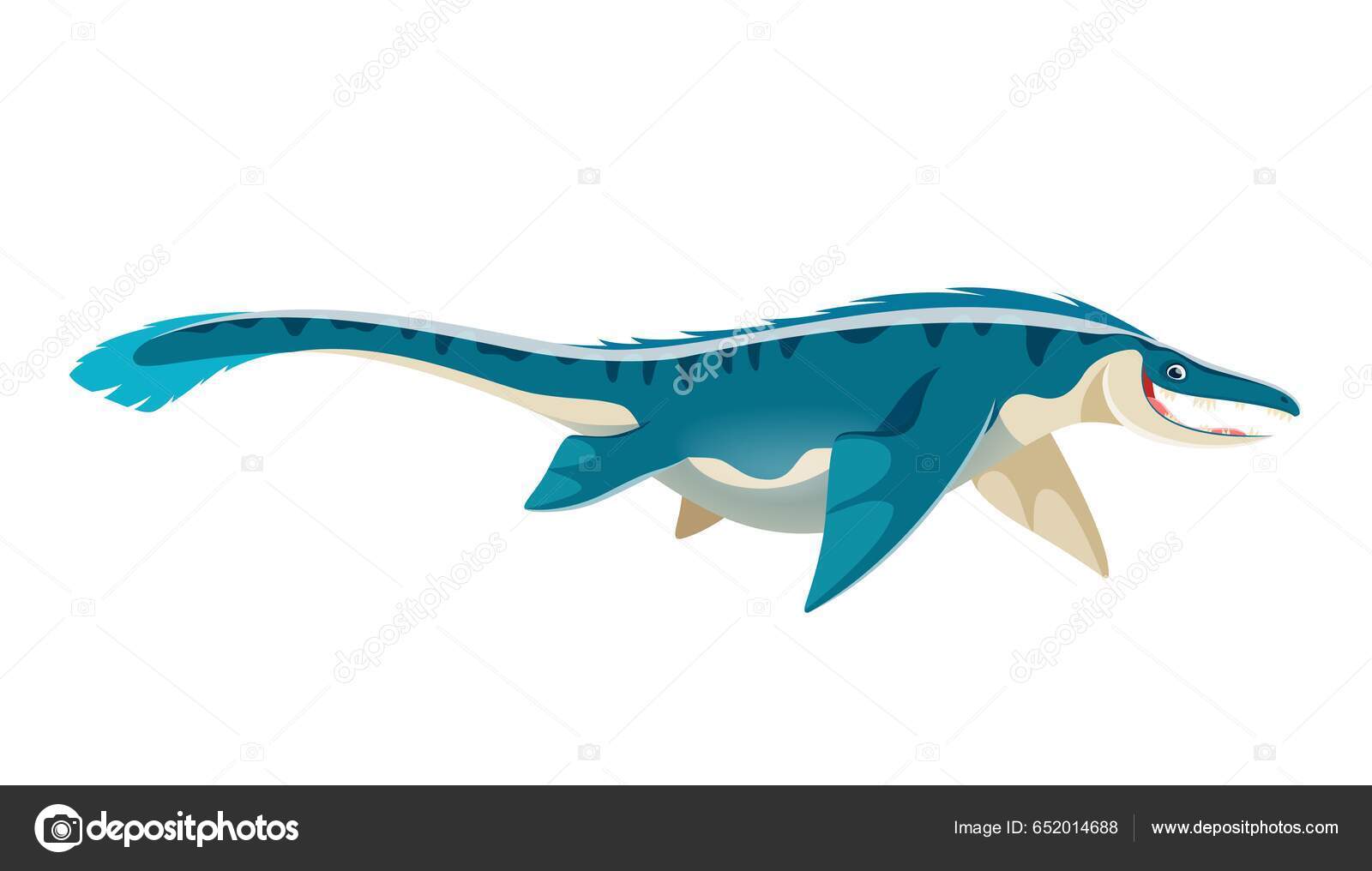 Cartoon Mosasaurus Dinosaurier Figur Wildtiere Aus Dem Mesozoikum Oder ...