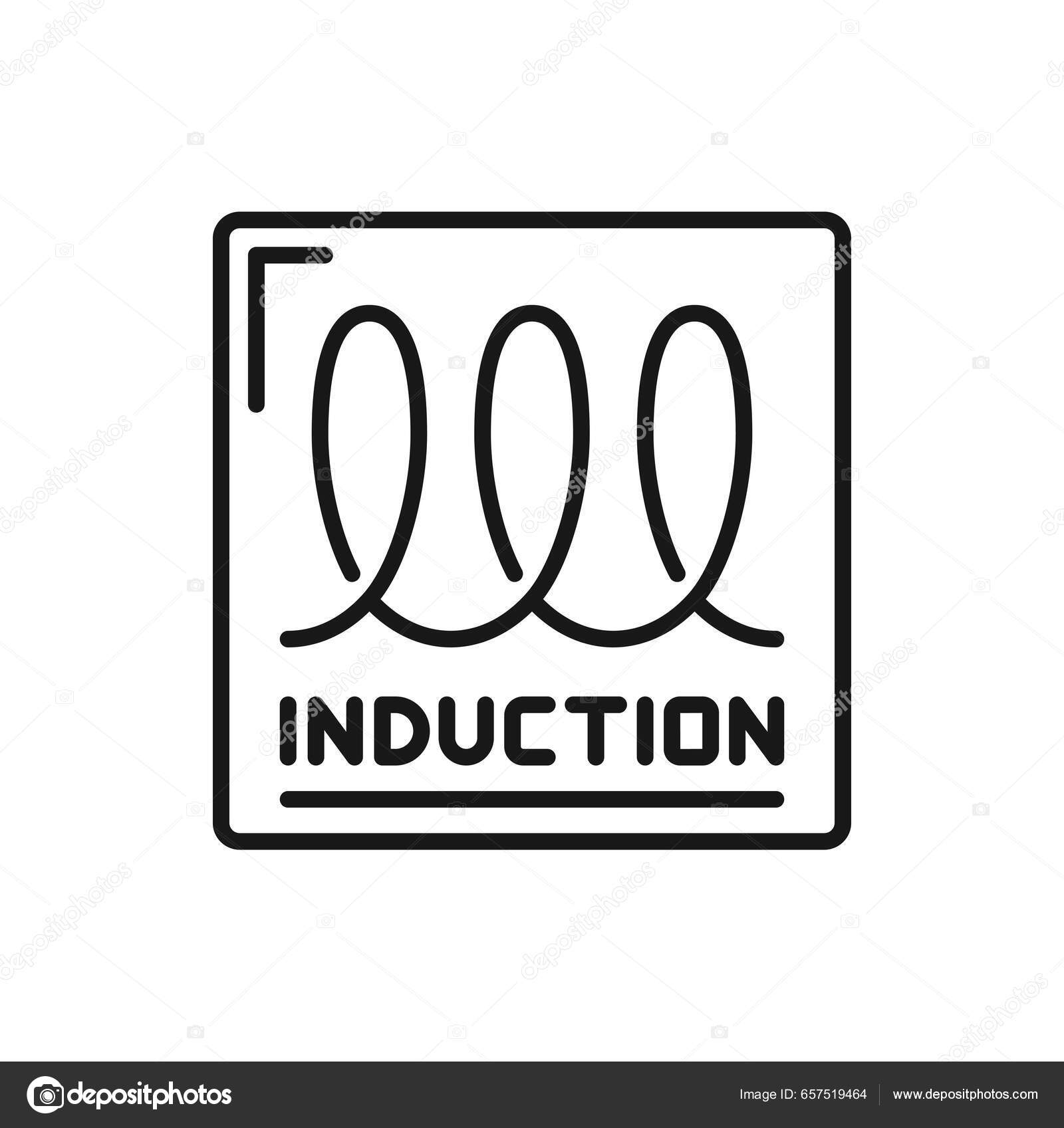 Induction Properties Destination Pot Use Isolated Outline Icon Vector ...