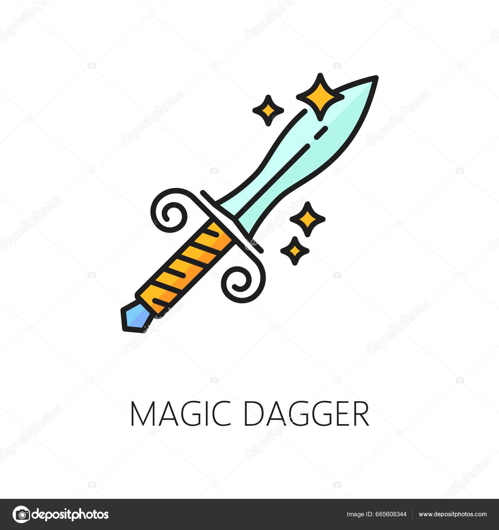 Magic Dagger Witchcraft Magic Icon Mysterious Powerful Sword Exudes ...