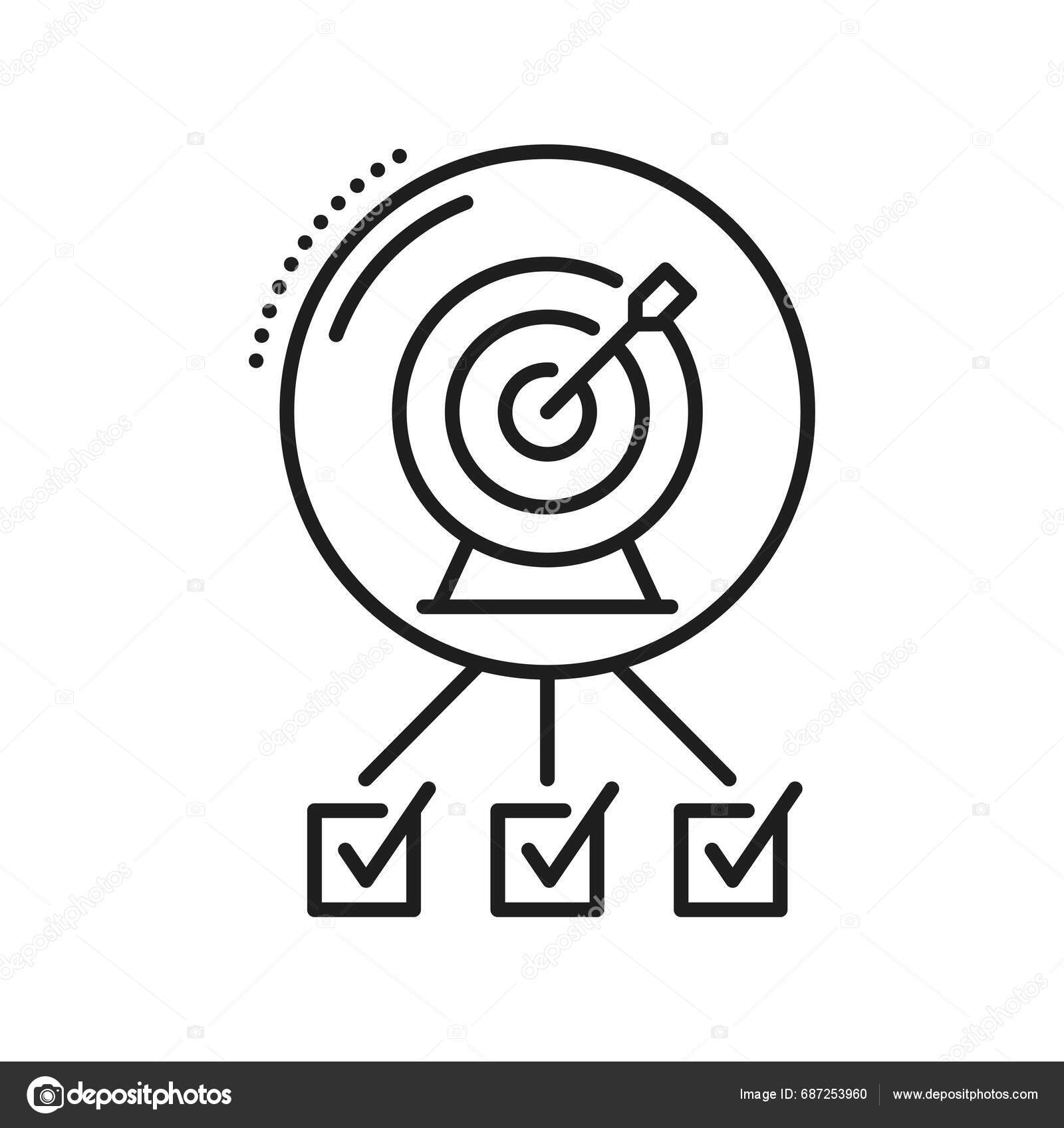 Ikona Plánování Projekt Cíl Řízení Plán Symbol Izolované Vektorové ...