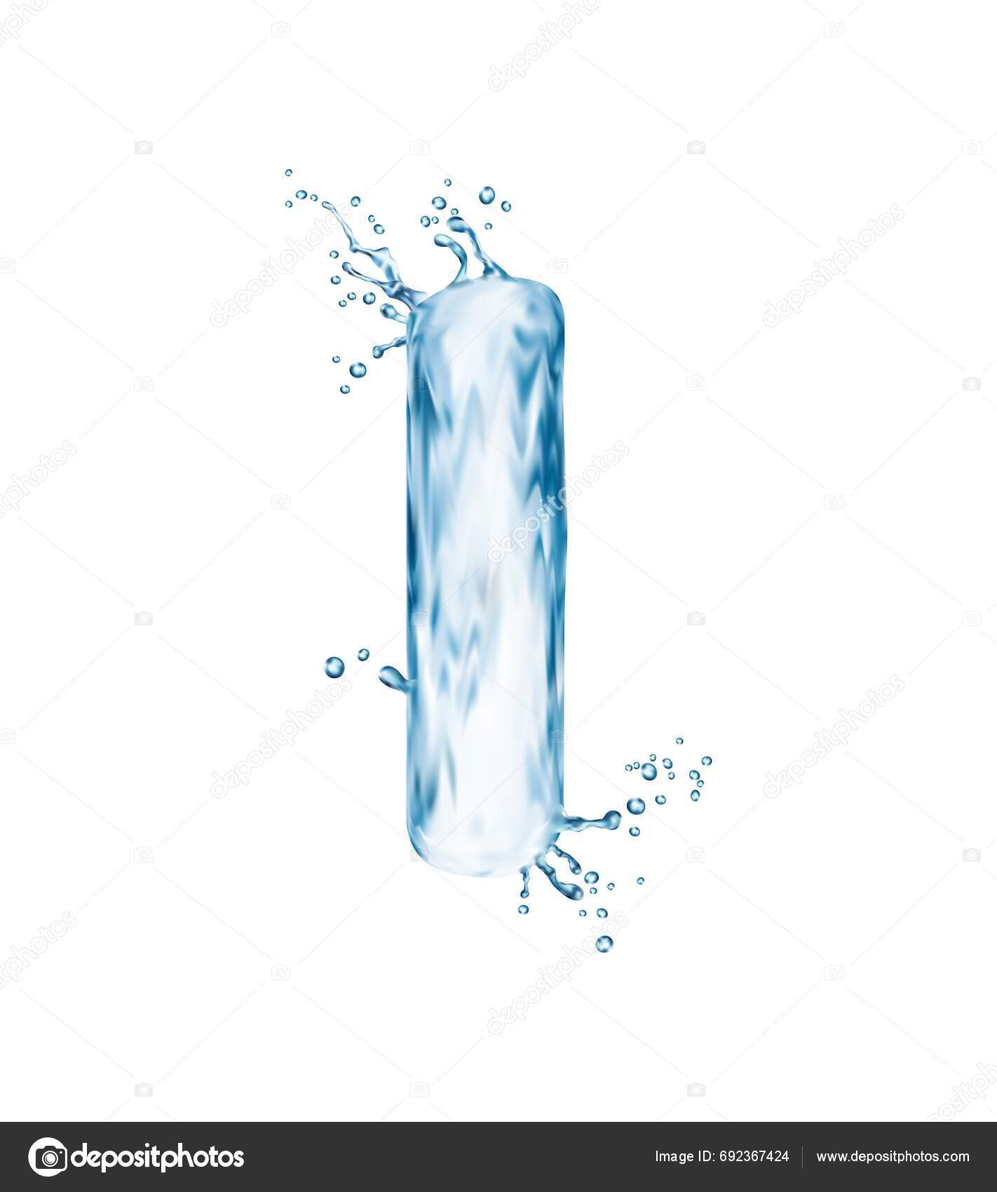 Realistic Water Font Letter Flow Splash Type Liquid Aqua Typeface Stock ...