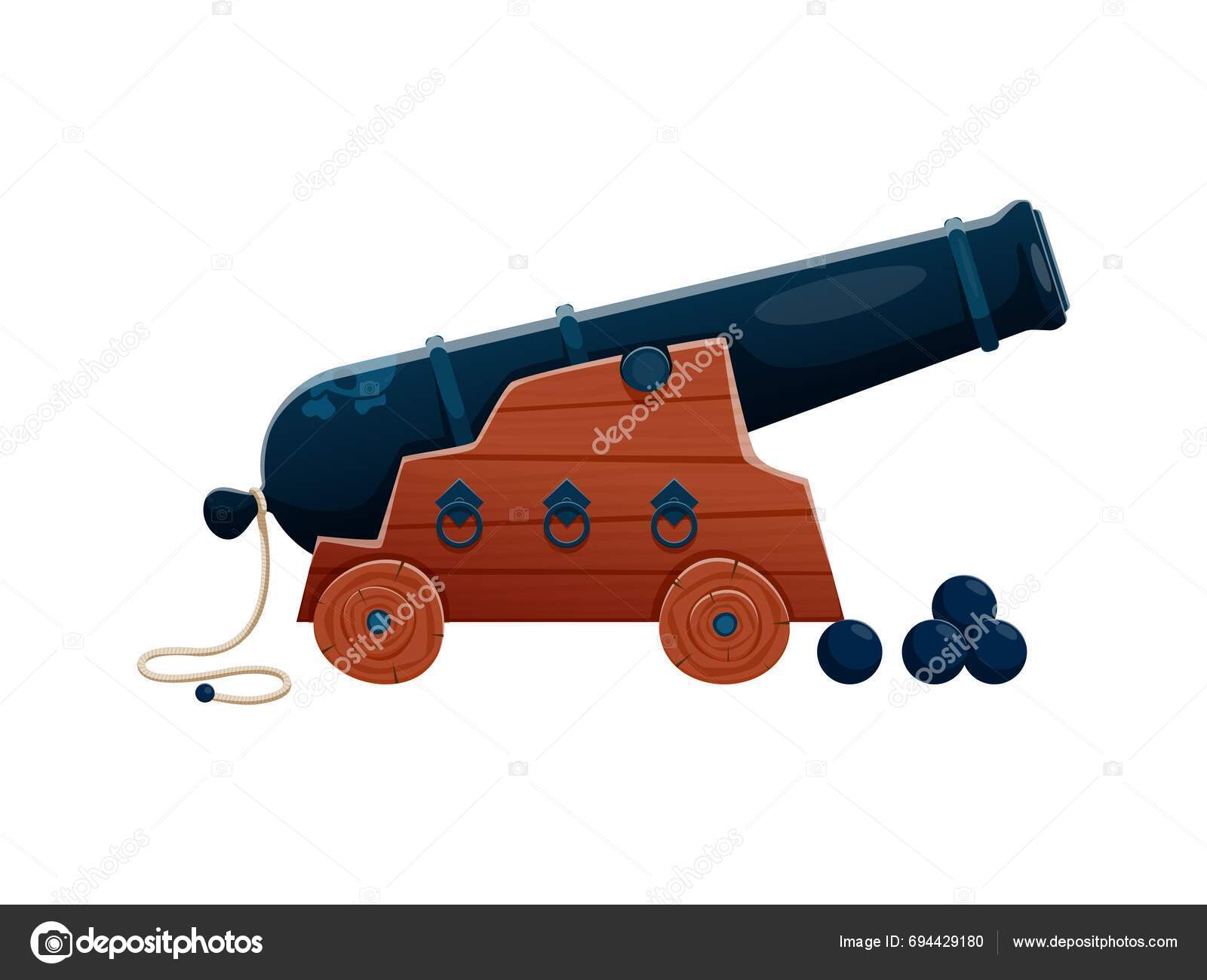 Meriam Kartun Senjata Bajak Laut Perang Yang Tangguh Menawarkan Barel ...