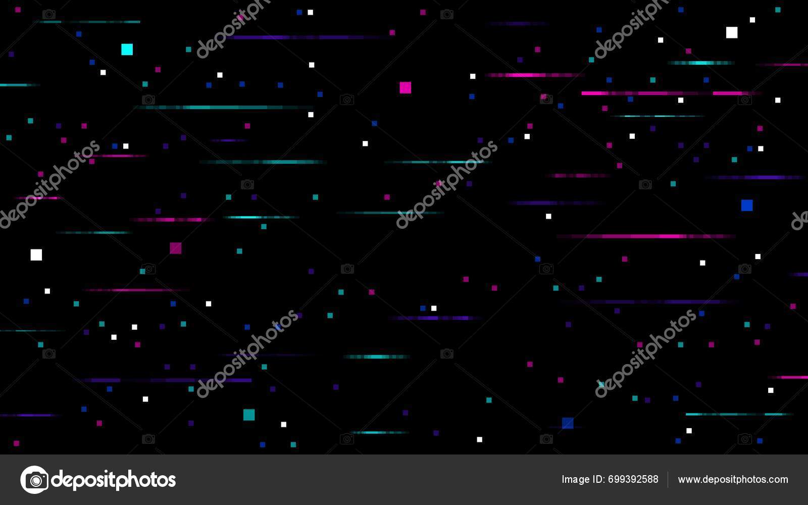 Game Pixel Glitch Effect Background Display Screen Vector Noise Texture ...