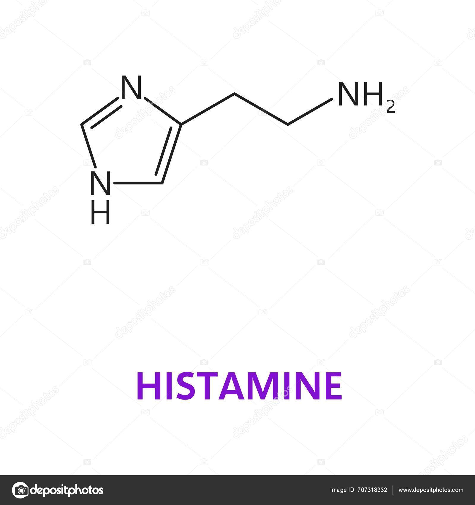 Neurotransmissor Fórmula Química Molécula Histamina Estrutura Molecular ...
