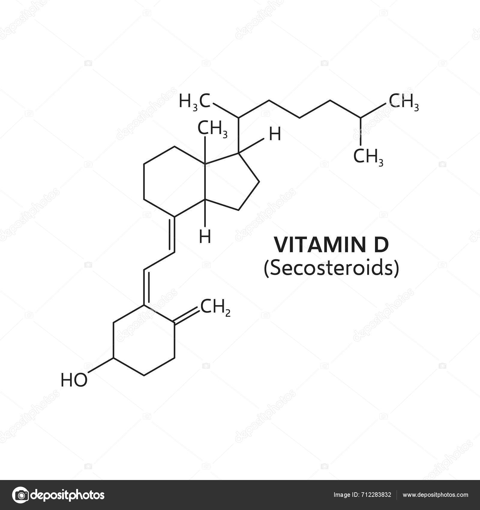 Image vectorielle Formule Vitamine Structure Chimique Vectorielle Des ...