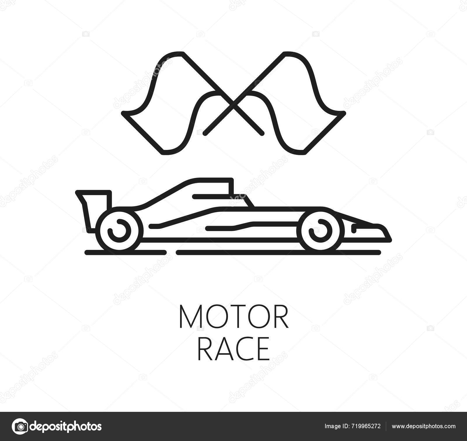Singapore Travel Vacation Icon Motor Races Car Show Vector Symbol ...