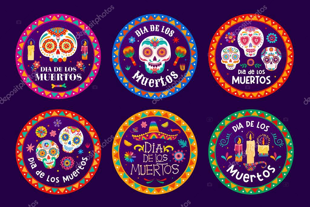 D a de las etiquetas muertas con calaveras de az car, d a de los ...