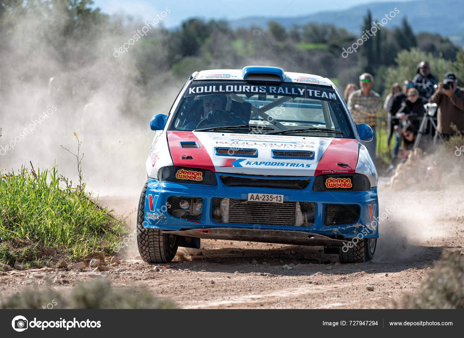Anogyra Cyprus January 2023 Mitsubishi Lancer Evo Iii Rally Car — Stock ...