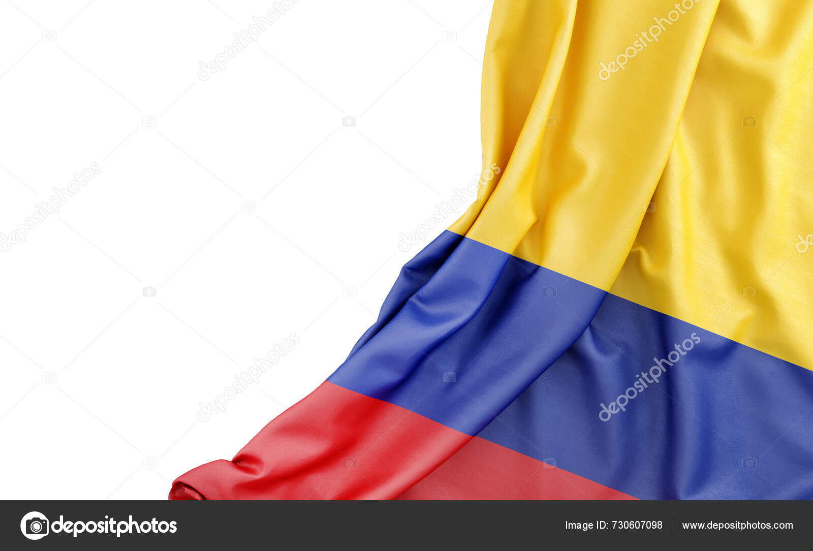 Flag Colombia Empty Space Left Isolated Rendering — Stock Photo © KirillM #730607098