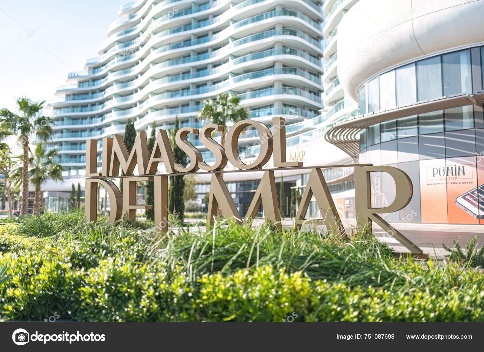 Limassol Cyprus January 2024 Limassol Del Mar Sign Standing Front ...