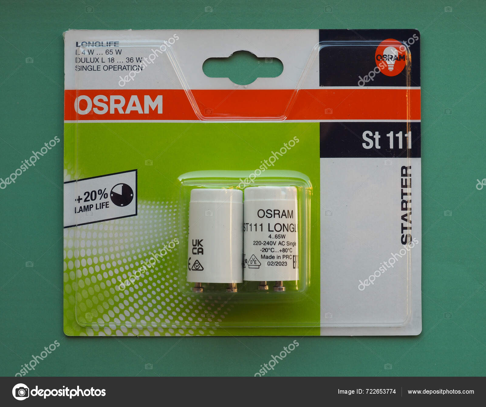 Muenchen Alemania Enero 2024 Osram Starter St111 Para Lámparas ...