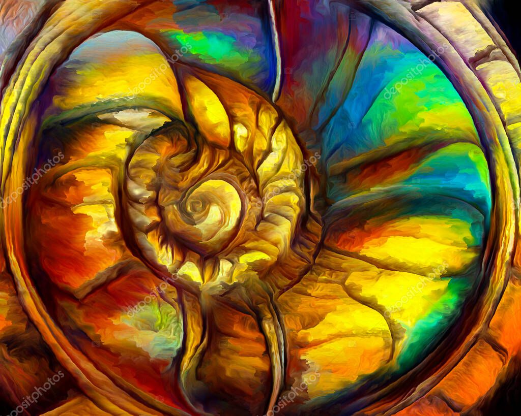 Dream of Seashell series. Interplay of spiral structures, shell ...