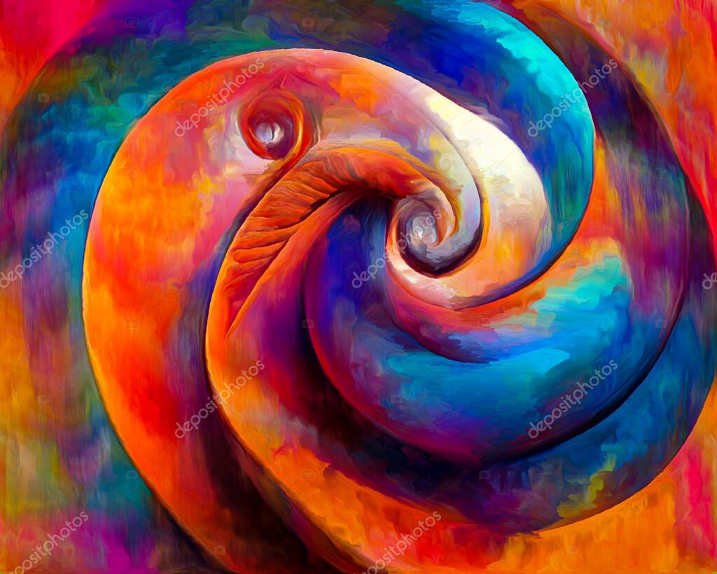 Dream of Seashell series. Interplay of spiral structures, shell ...