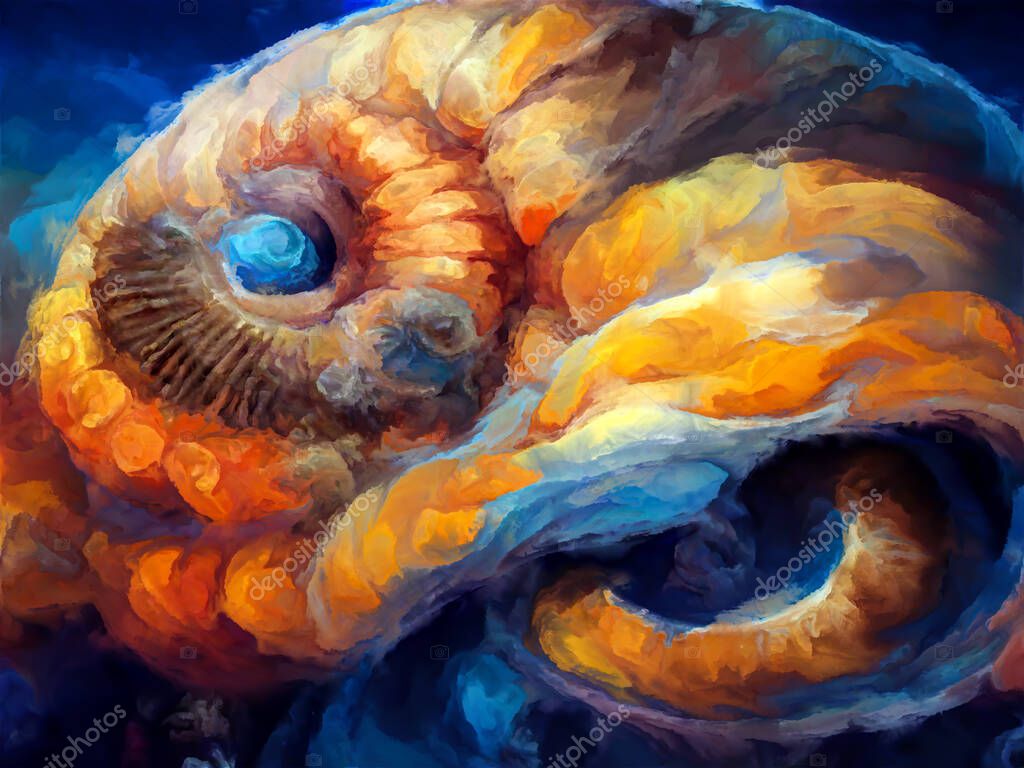 Serie Color Orgánico. Imagen de formas que recuerdan a formas orgánicas ...