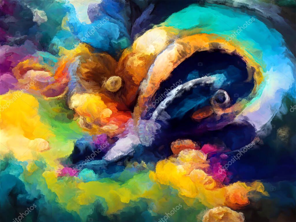 Serie Color Orgánico. Composición de formas que recuerdan a formas ...