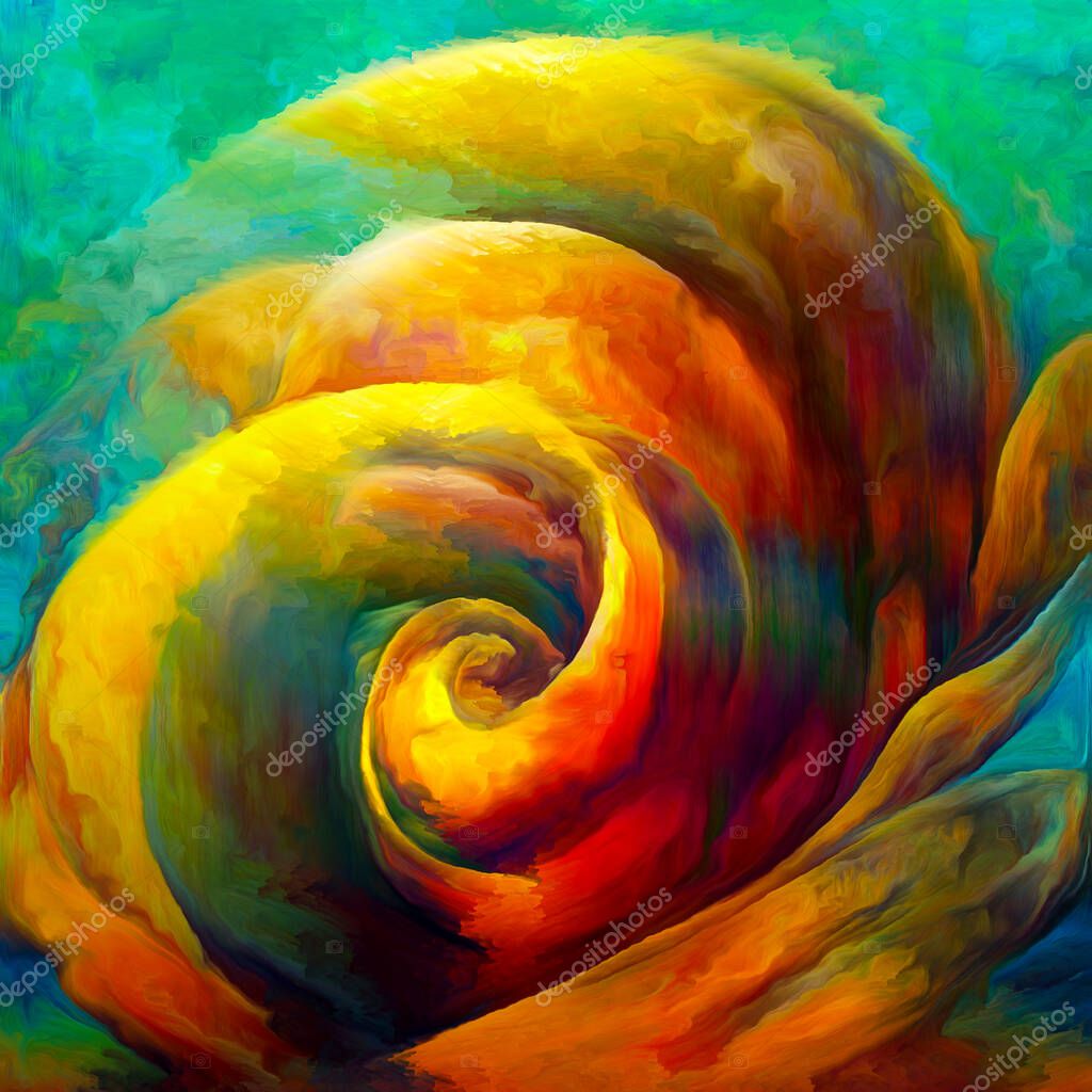 Dream of Nautilus series. Interplay of spiral structures, shell ...