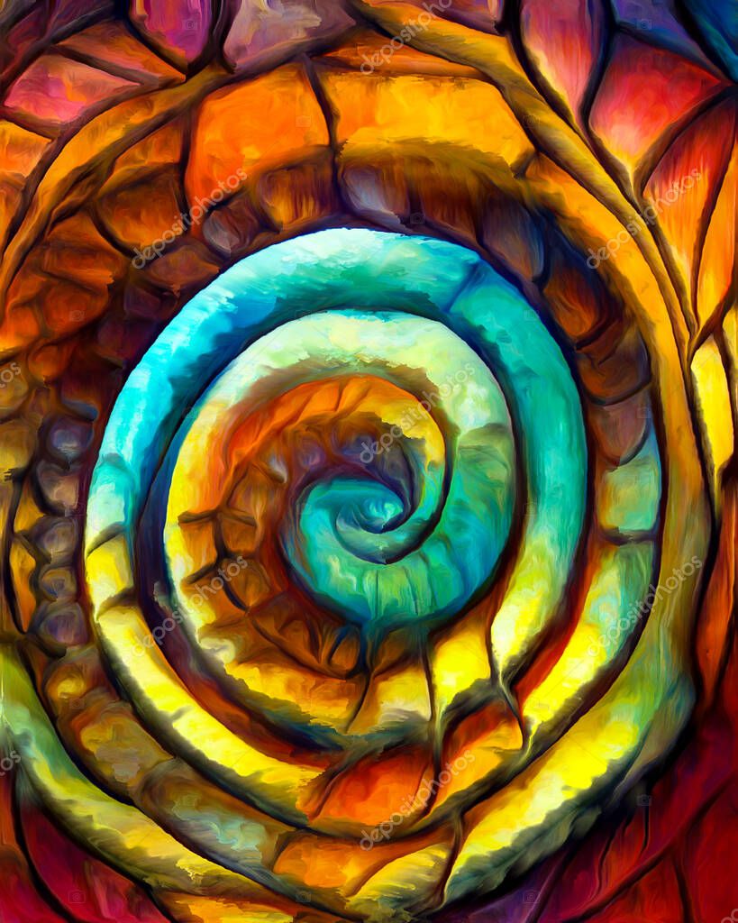 Dream of Nautilus series. Interplay of spiral structures, shell ...