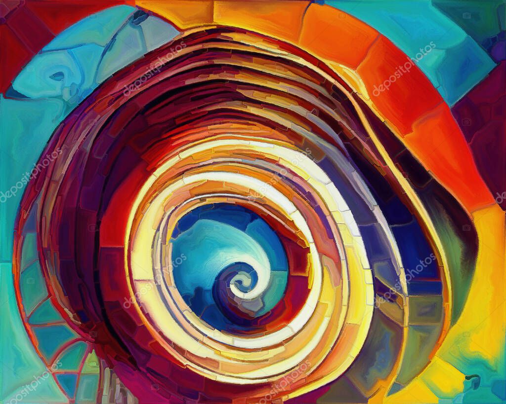 Dream of Seashell series. Interplay of spiral structures, shell ...