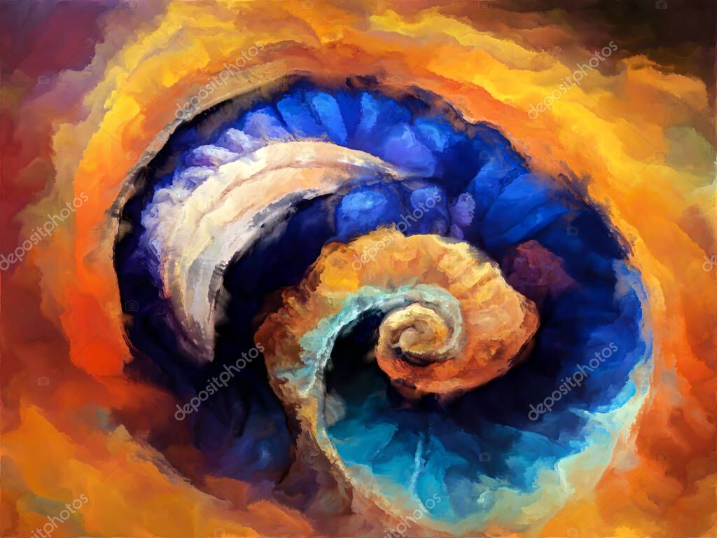 Serie Color Orgánico. Composición de formas que recuerdan a formas ...