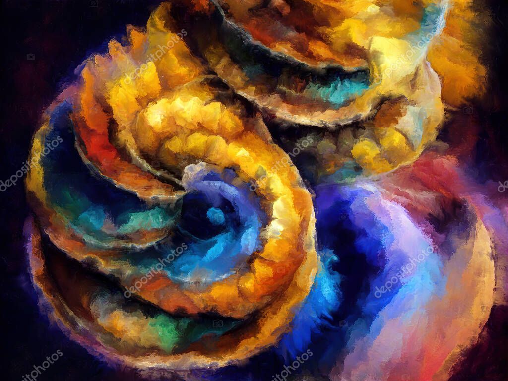 Serie Color Orgánico. Imagen de formas que recuerdan a formas orgánicas ...