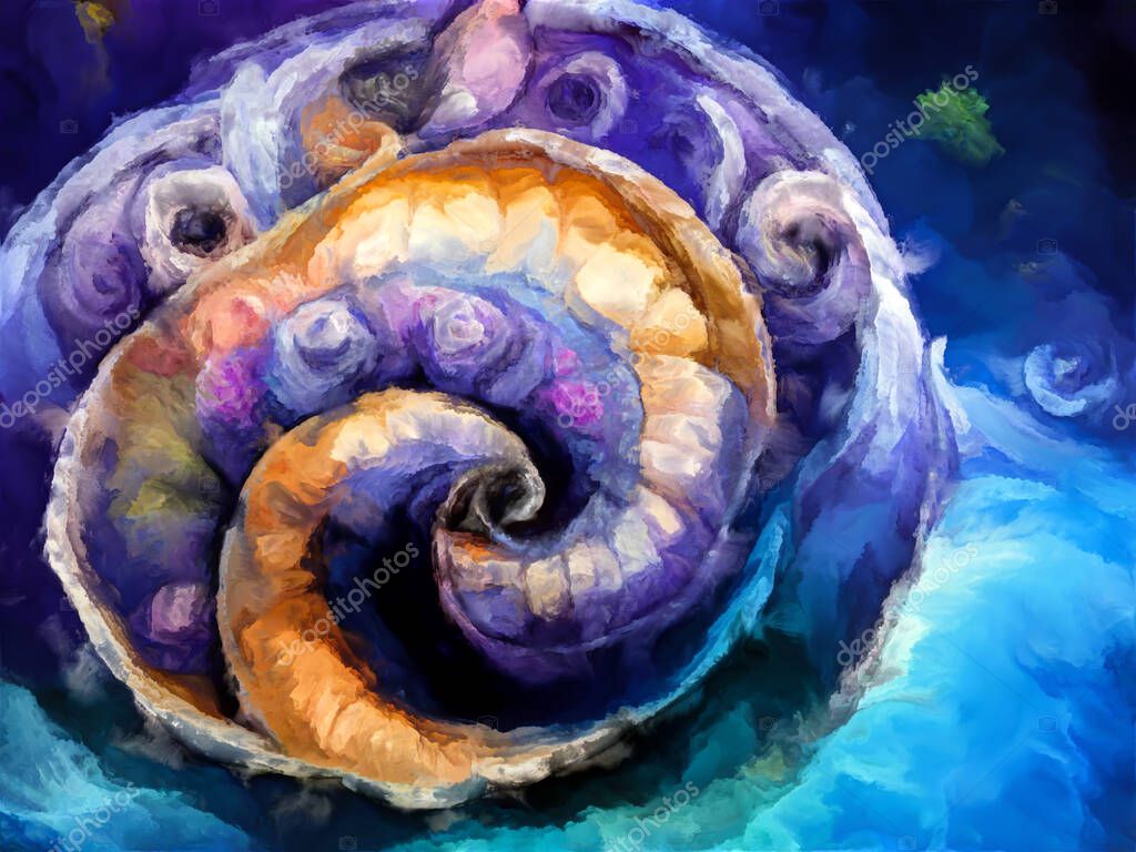 Serie Color Orgánico. Imagen de formas que recuerdan a formas orgánicas ...