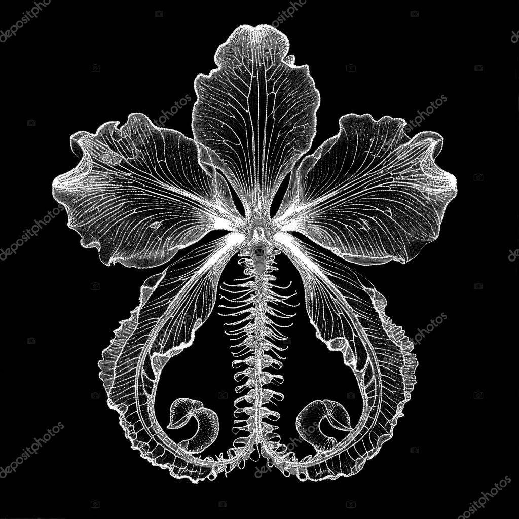 Lifeforms of creation series. Composición de una silueta de forma de ...