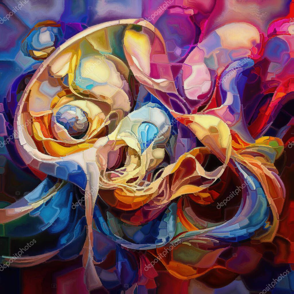 Serie Formas de color. Interacción de medios naturales representación ...