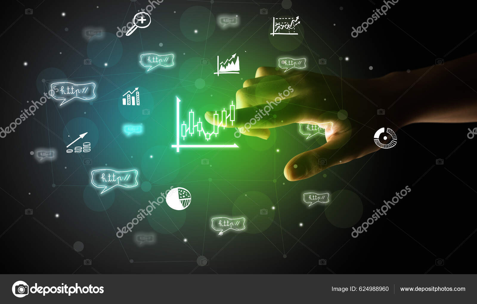 Businessman Finger Touching Screen Multimedia Interface Hand Drawn ... Businessman Finger Touching Screen Multimedia Interface Hand Drawn ...