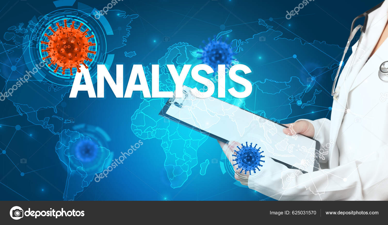 Doctor Fills Out Medical Record Analysis Inscription Virology Concept ...