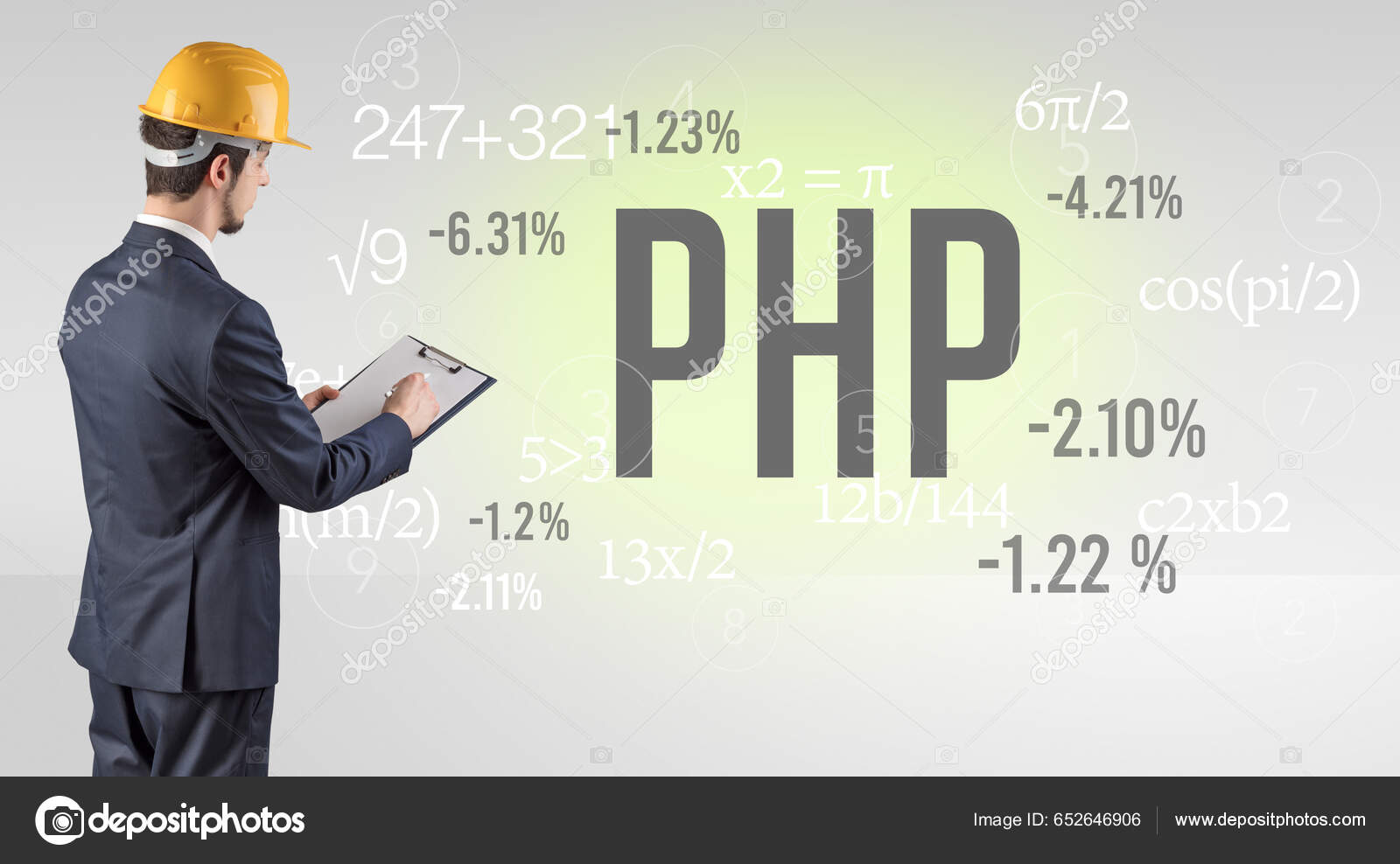 Technology Engineer Hard Hat Php Abbreviation — Stock Photo © ra2studio #652646906
