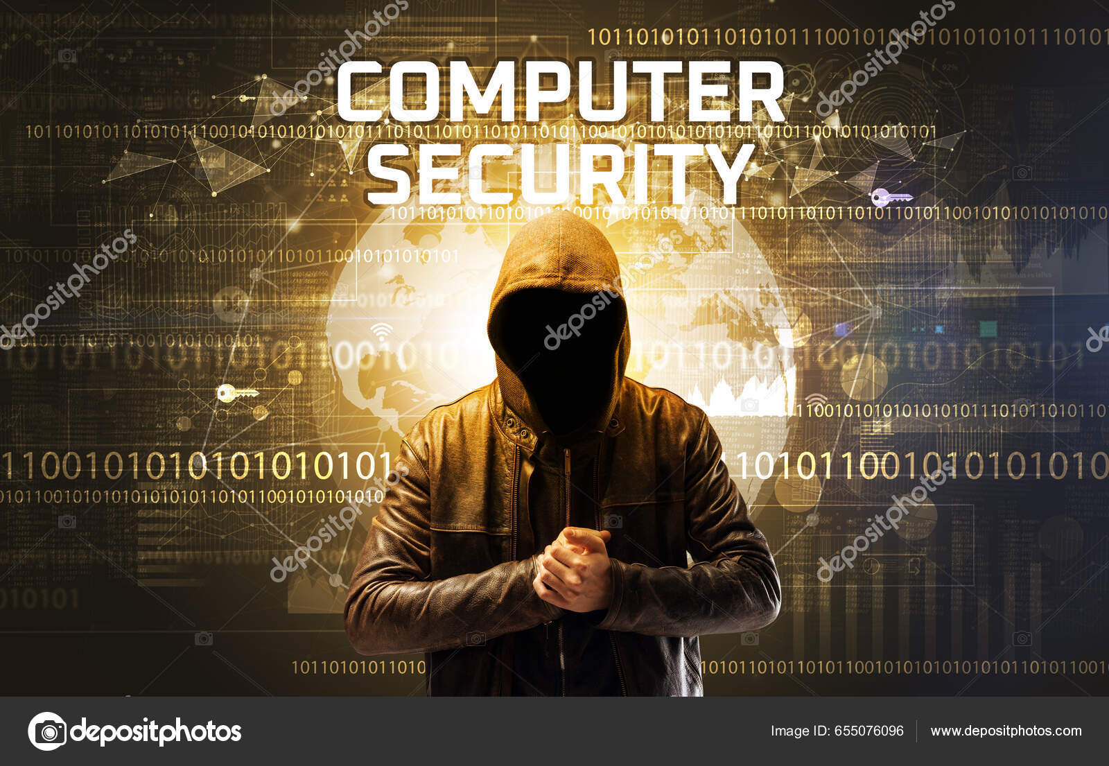 Faceless Hacker Work Computer Security Inscription Computer Security ...