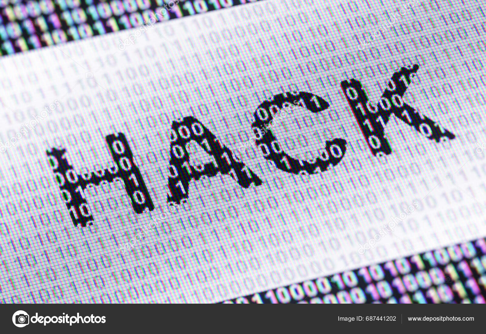 Word Hack Binary Code Array Bits Illustration — Stock Photo © PirenX ...