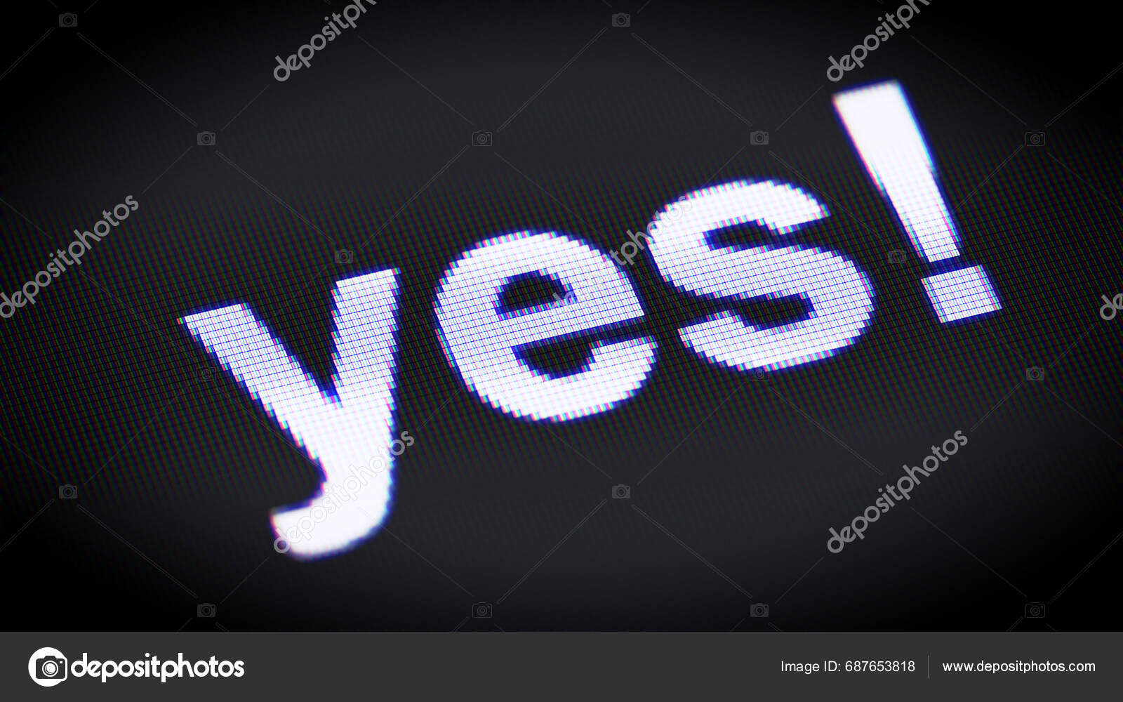 Yes Black Display Illustration — Stock Photo © PirenX #687653818