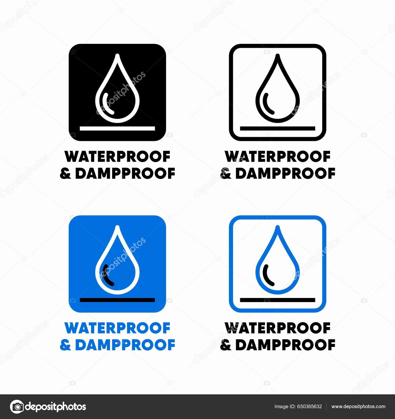 Waterproof Dampproof Vector Information Sign Stock Vector by ©Den ...
