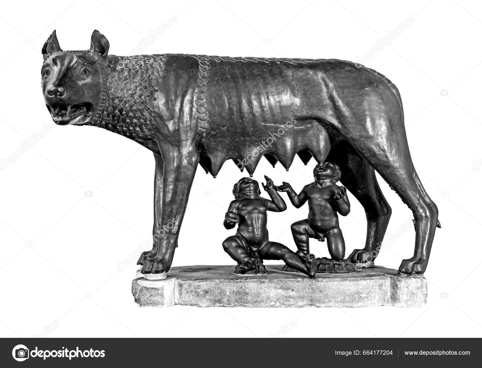 Capitoline She Wolf Lupa Capitolina Bronze Figure Showing Romulus Remus ...