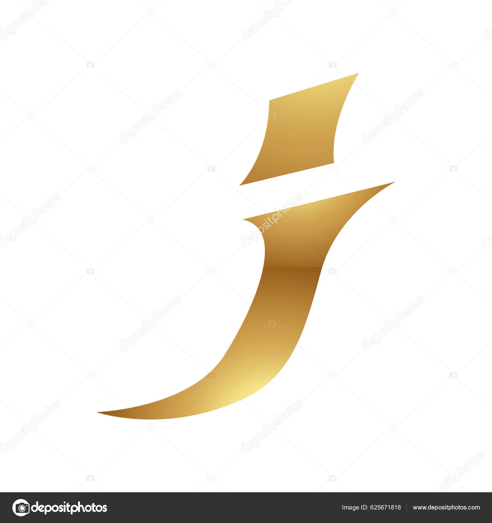 Golden Letter Symbol White Background Icon Stock Vector by ©cidepix ...